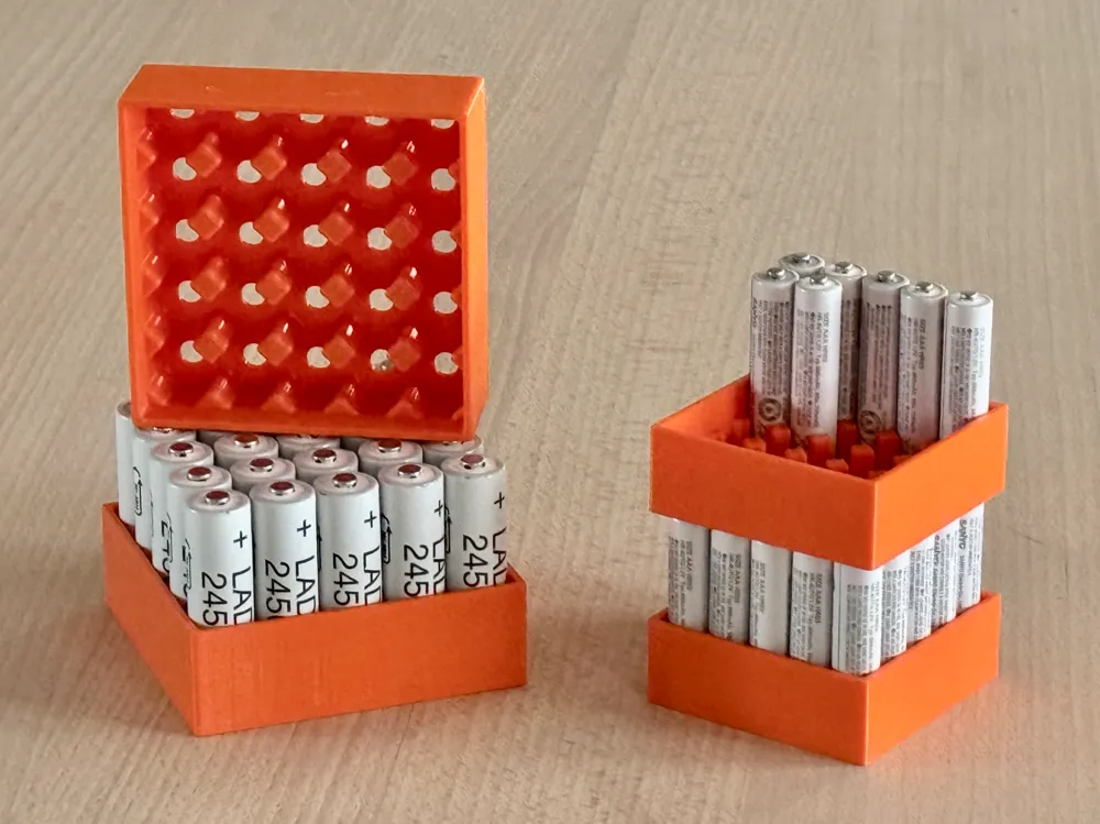 Stackable battery holders - Free 3D Print Model - MakerWorld