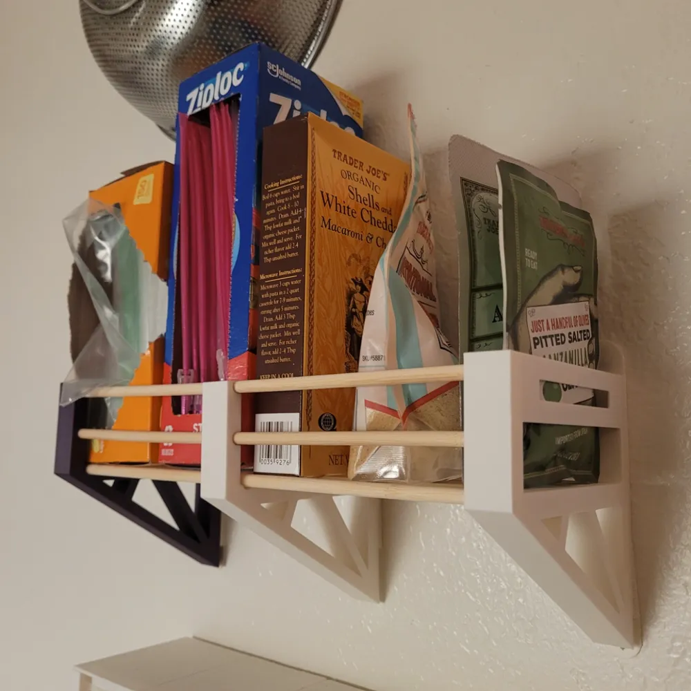 1/4" Dowel Shelf - Wall Mounted 3M Strip Model by shartbarfMakerWorld ...