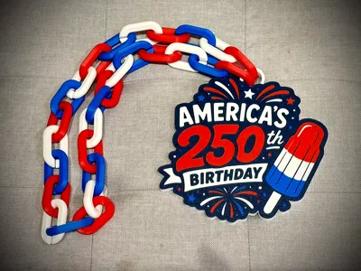 America's Birthday Hype Chain 250th! Bomb Pop - Free 3D Print Model ...