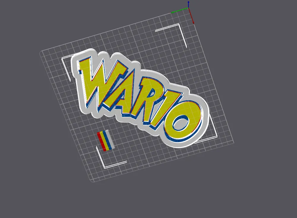 Wario logo Wall art by Tommy Gun - MakerWorld