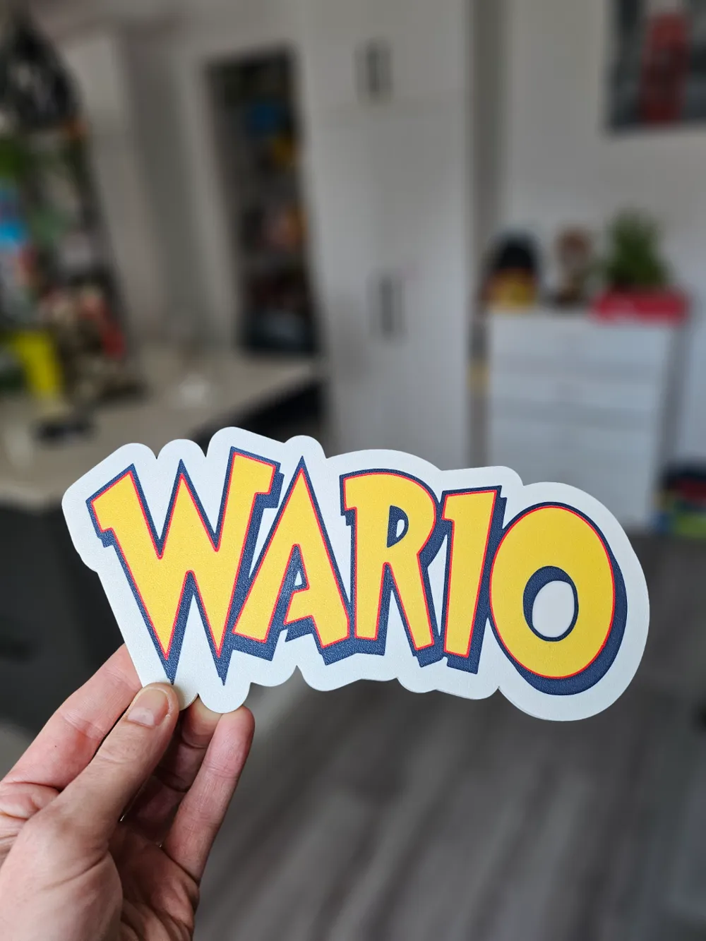 Wario logo Wall art by Tommy Gun - MakerWorld