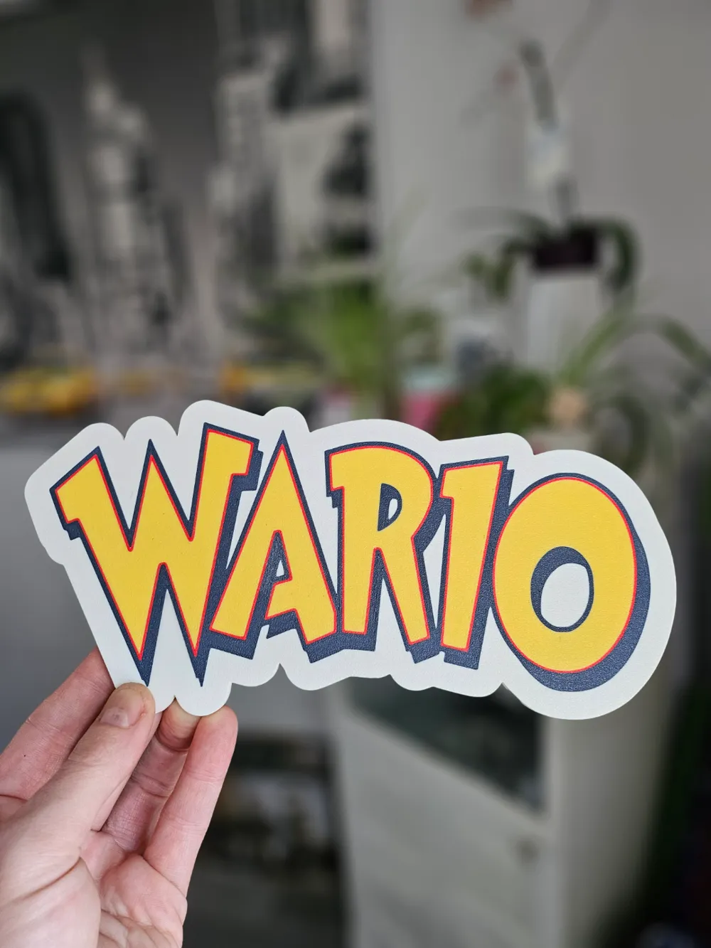 Wario logo Wall art by Tommy Gun - MakerWorld