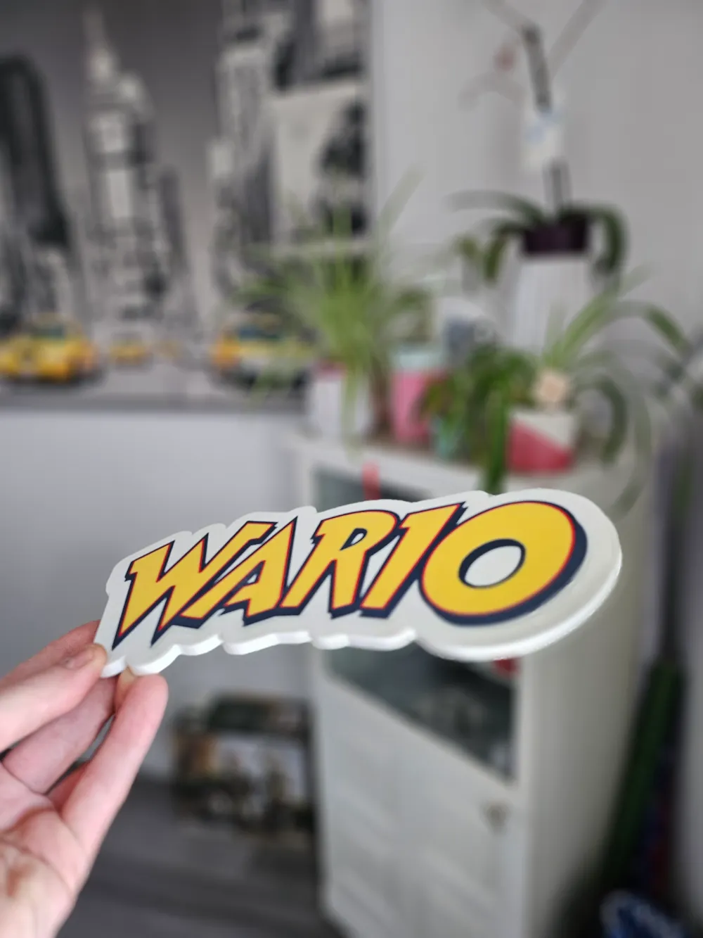 Wario logo Wall art by Tommy Gun - MakerWorld