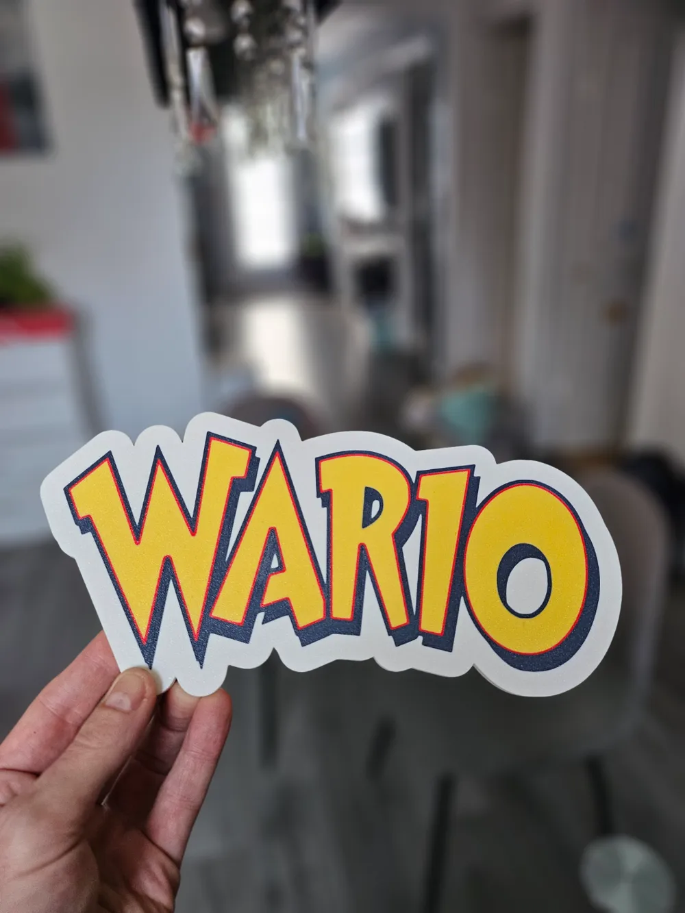 Wario logo Wall art by Tommy Gun - MakerWorld