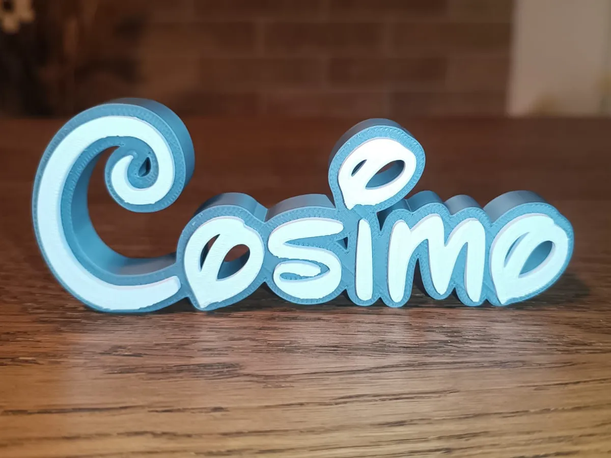Targa nome Disney Cosimo Decorazione Parete Cameretta Targhetta ...