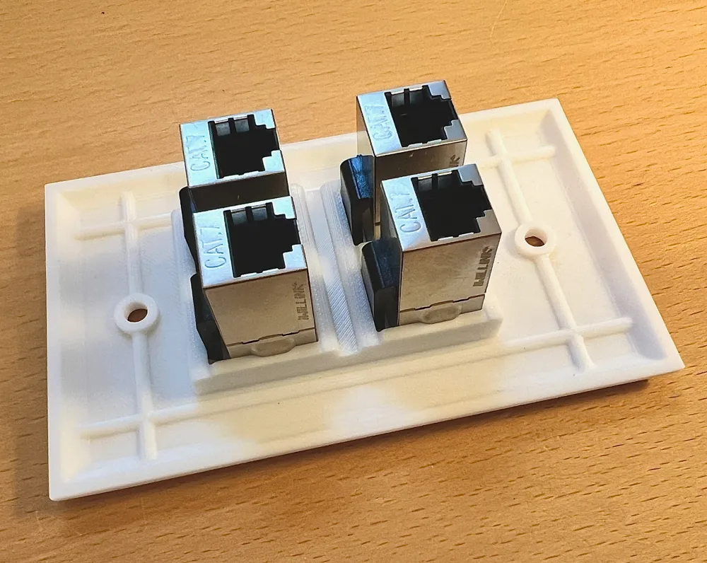Ethernet Outlet Plate for Keystone Coupler or Jack by JC58 MakerWorld ...