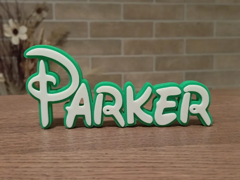 Disney Name Sign Parker Kid Room Wall Decor Tag by Fabbiotto MakerWorld ...