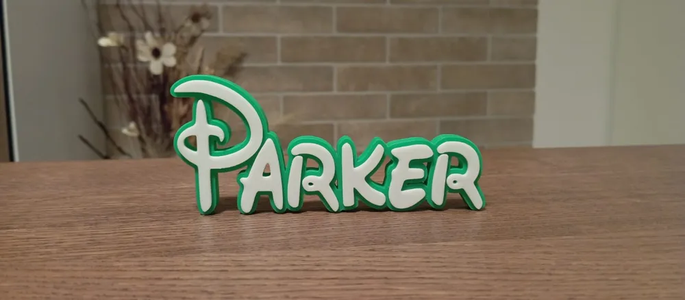 Disney Name Sign Parker Kid Room Wall Decor Tag by Fabbiotto MakerWorld ...