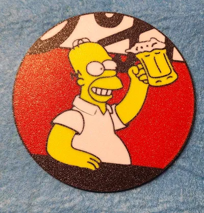 Homer Hiding In Bush Coaster by Tri-3D - MakerWorld