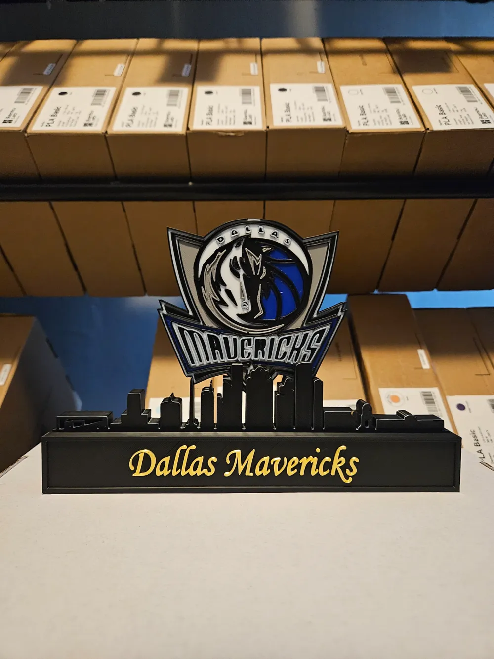 Dallas Mavericks with the skyline of Texas NBA by Jessie_3d_art ...