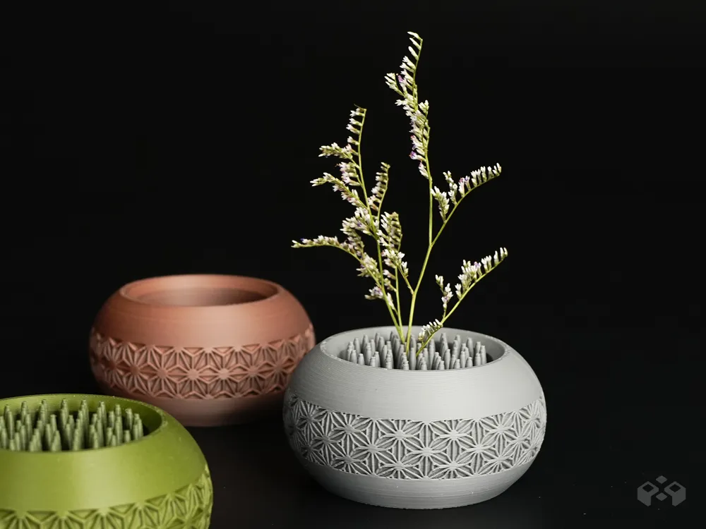 Mini Kenzan Flower Frog – Ikebana Desktop Vase by Meyui MakerWorld ...