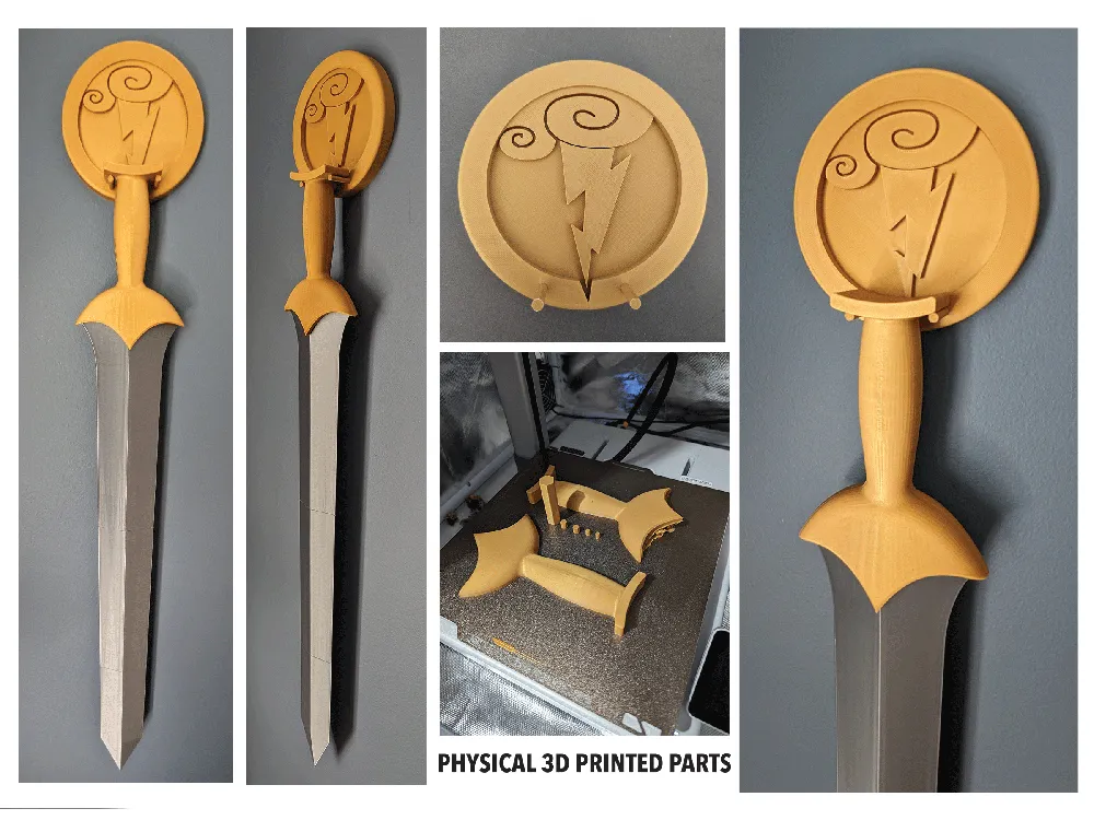 Hercules Sword and Wall Mount by Ekul MakerWorld: Download Free 3D Models