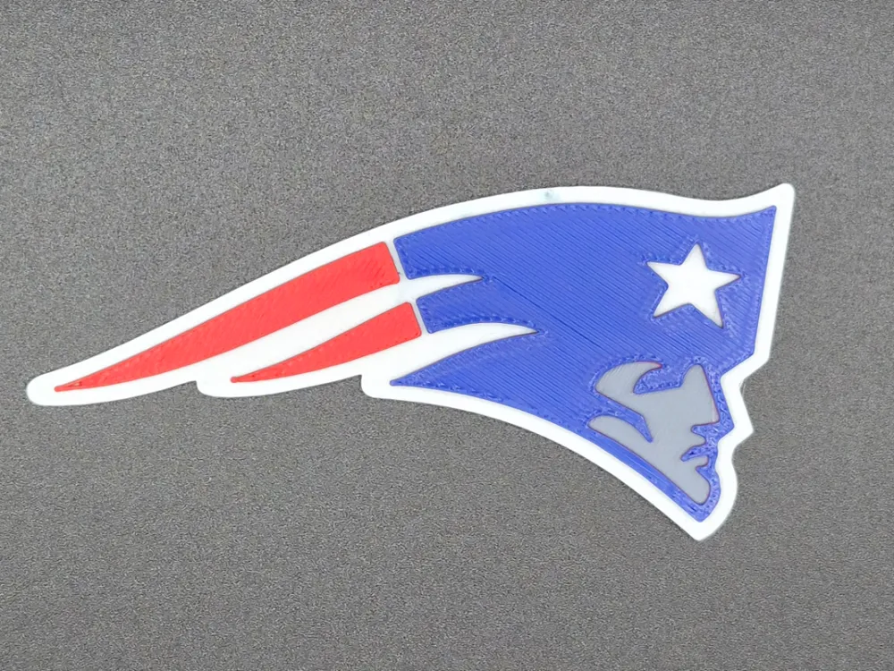 Patriots Layered Logo- Wall Art, Magnet & Keychain - Free 3D Print ...