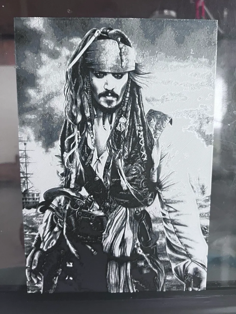 portrait Jack Sparrow Hueforge by Mysstra hueforge 3Dart - MakerWorld