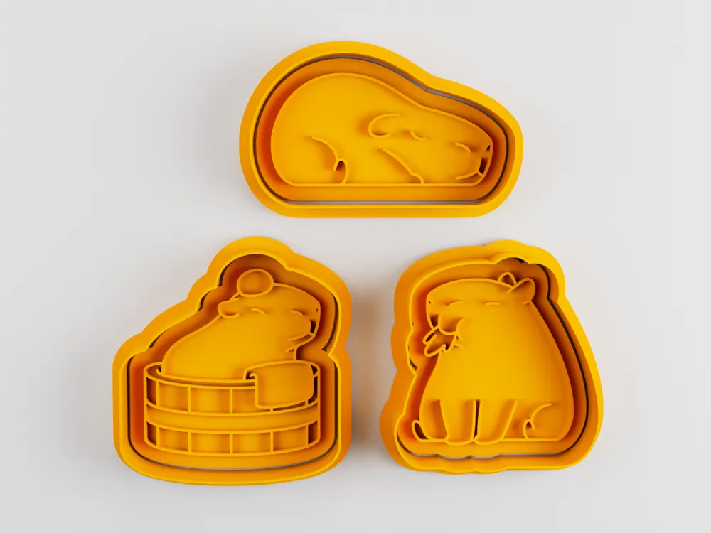 Capybara Clay - Cookie Cutter by Magic Cookies STL MakerWorld: Download ...