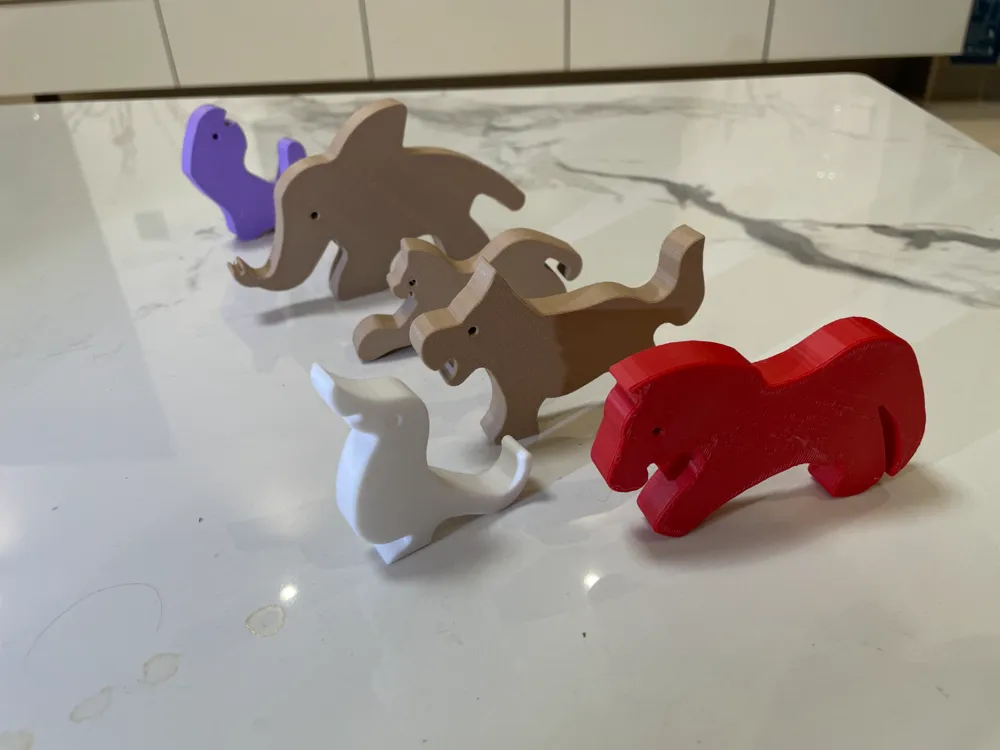 Multi-colored Animal Children's Building Blocks (Six Animals) by WYL-制造 ...