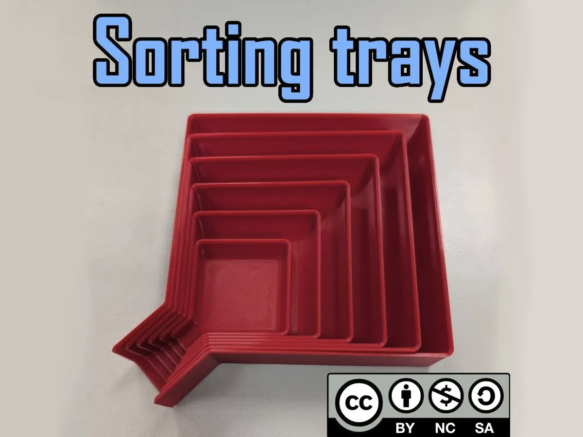 Sorting tray - stackable, 6 sizes - Free 3D Print Model - MakerWorld