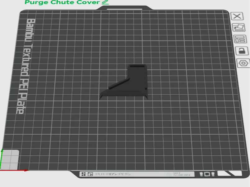 Purge Chute Cover - No Handle - P1P P1S X1C by Acelya - MakerWorld