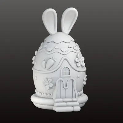 Easter Egg Bunny House by 霏 MakerWorld: Download Free 3D Models