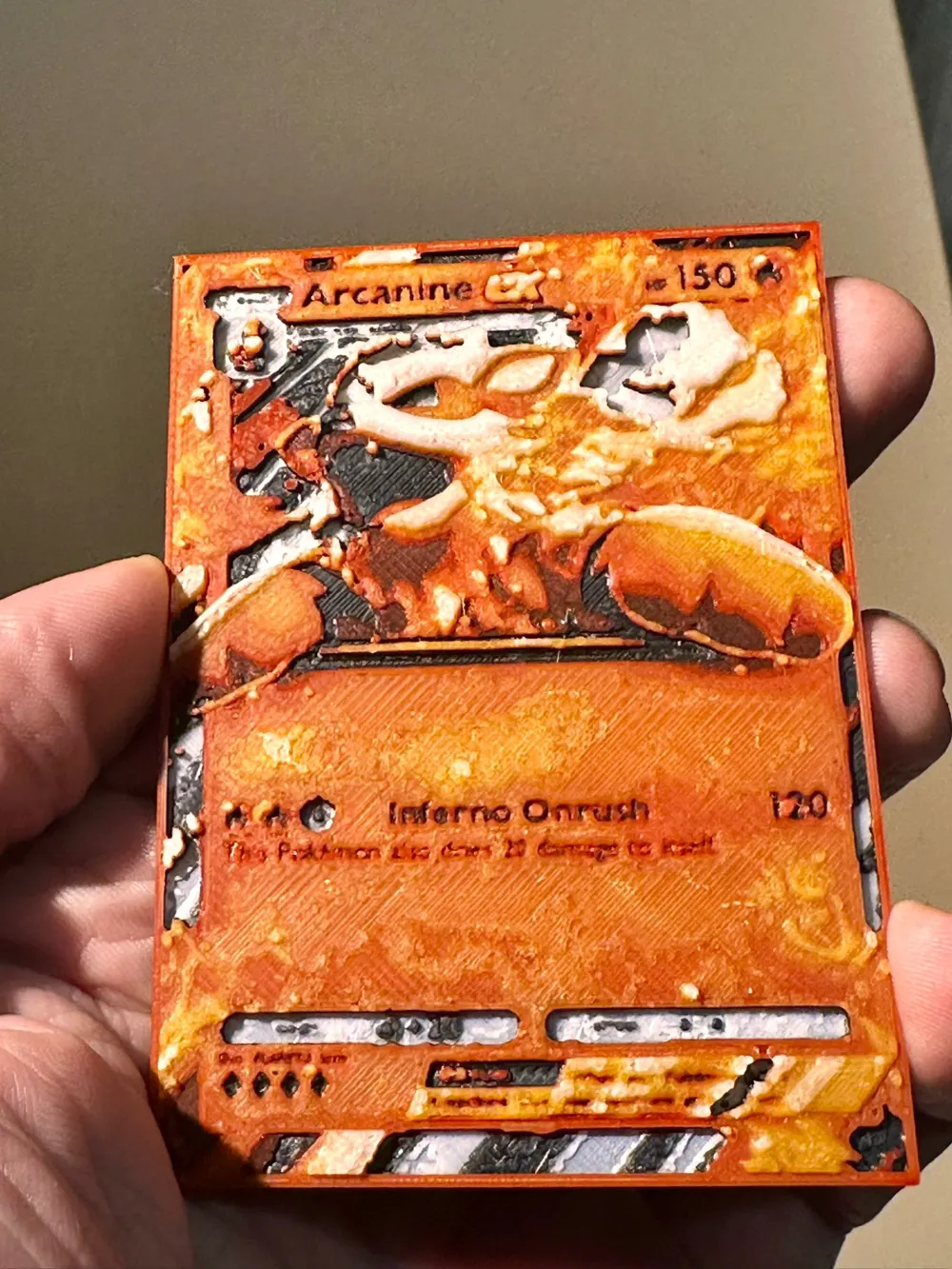 Arcanine ex pokemon TCG card hueforge by PEL3D - MakerWorld