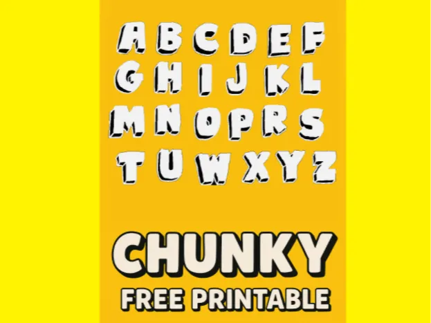 Alphabet - Chunky Font – 3D - Free 3D Print Model - MakerWorld