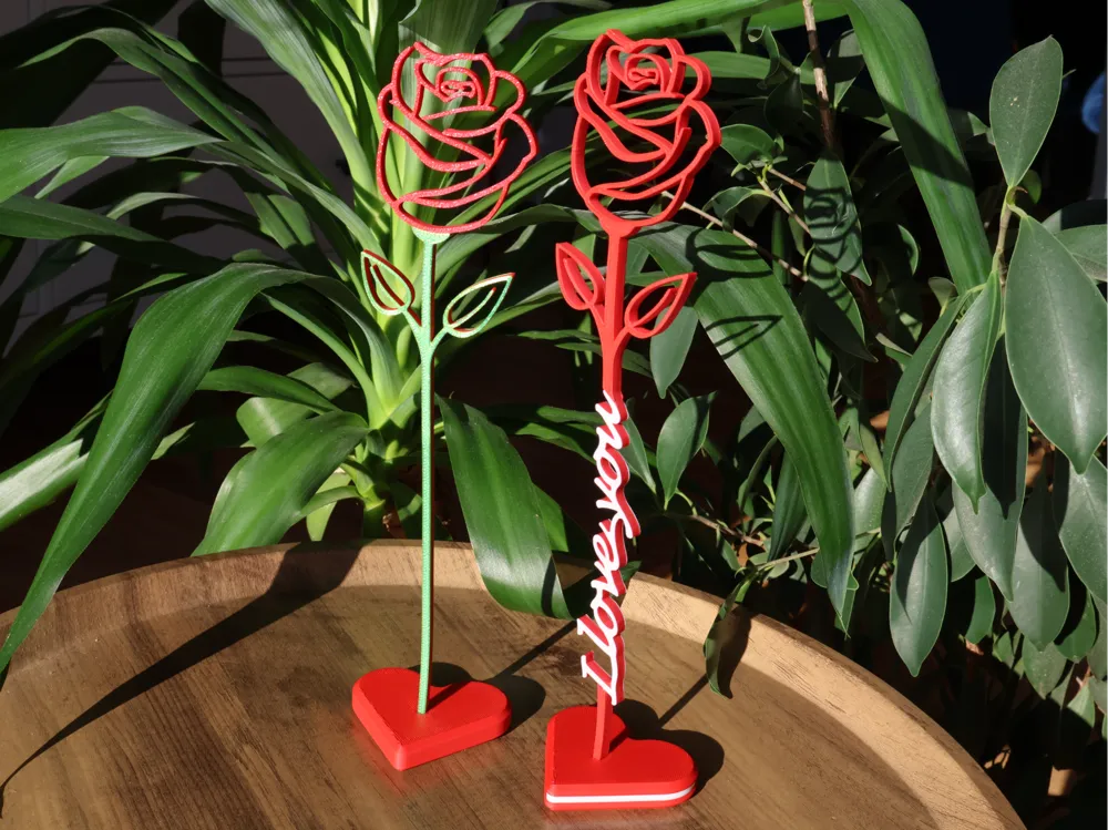 Valentines Rose Stand 2 Colors by Drak - MakerWorld