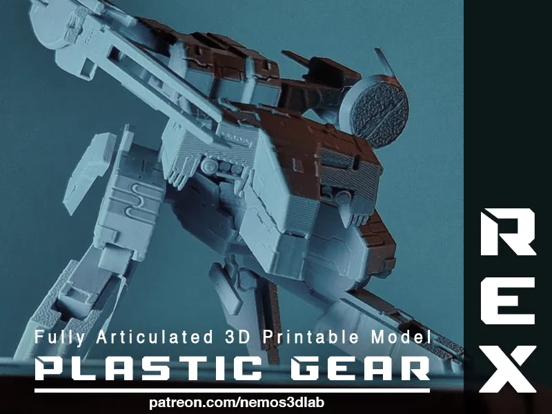 Plastic Gear Rex (Metal Gear Rex Inspired Model) by Nemo's 3D Lab MakerWorld: Download Free 3D ...