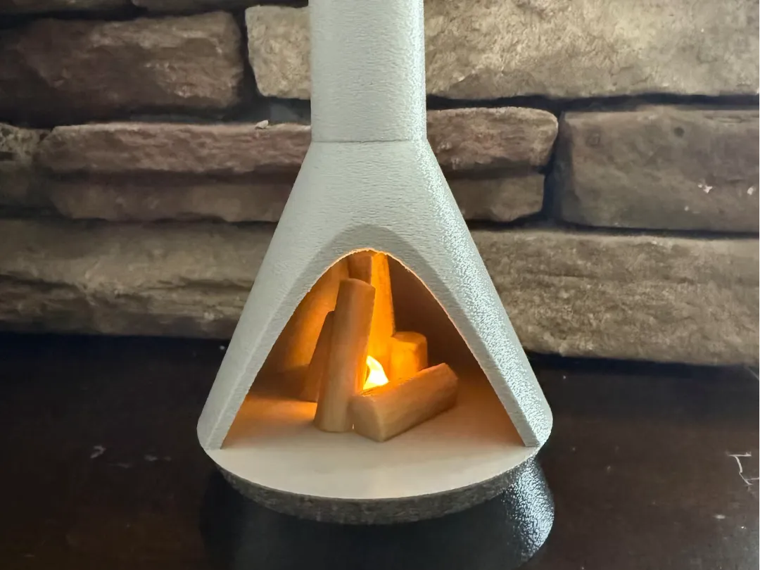 Miniature Mid-Century Modern LED Fireplace - Free 3D Print Model ...