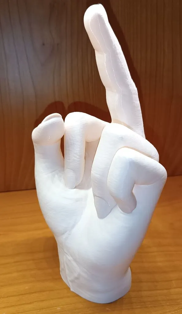 hand middle finger lamp by pietrodc62 MakerWorld: Download Free 3D Models