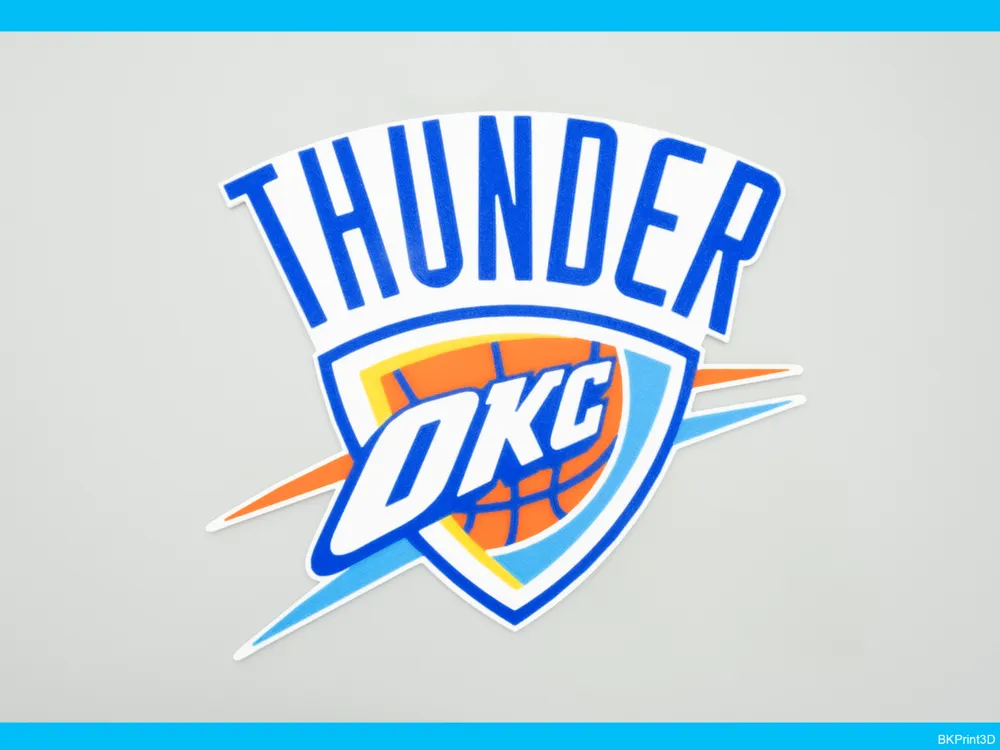 Oklahoma City Thunder Multi-Color Plaque by bkprint3d - MakerWorld