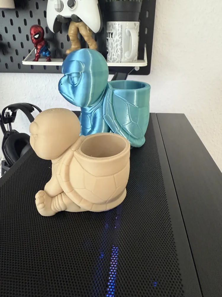 Grumpy Turtle Pen Holder - Free 3D Print Model - MakerWorld