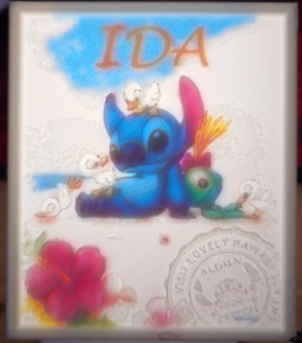 Stitch CMYK/BW Lithophane by Unknown7 - MakerWorld