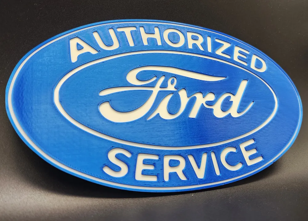 Ford Service Sign 2 Color by TripleGWorkshop - MakerWorld