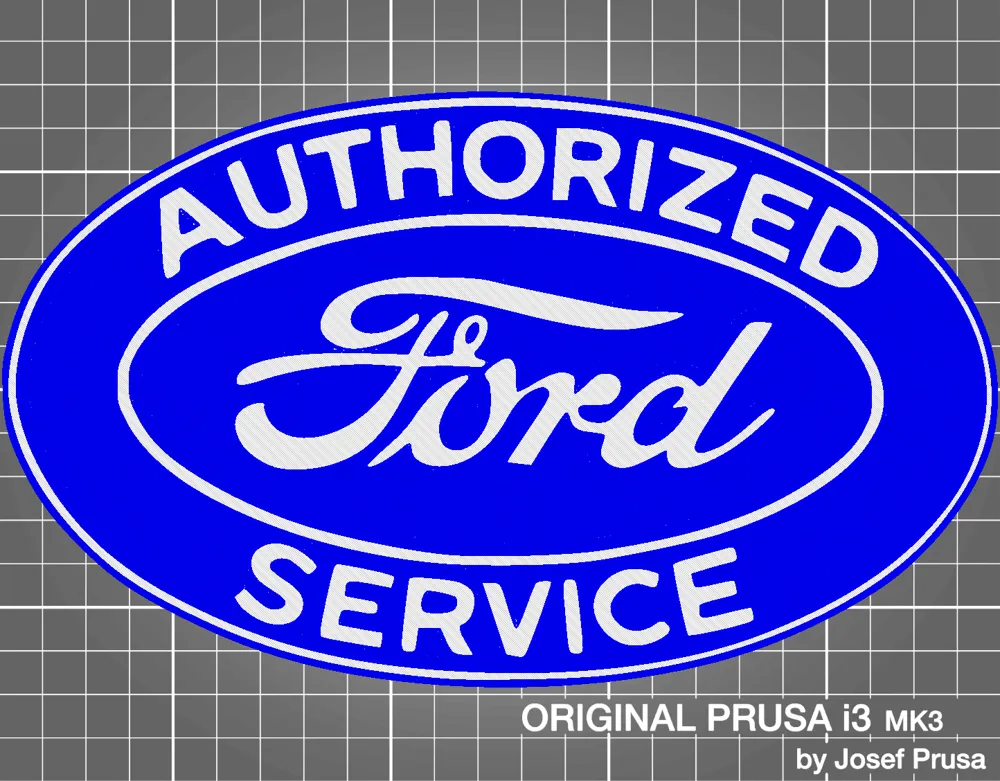 Ford Service Sign 2 Color by TripleGWorkshop - MakerWorld