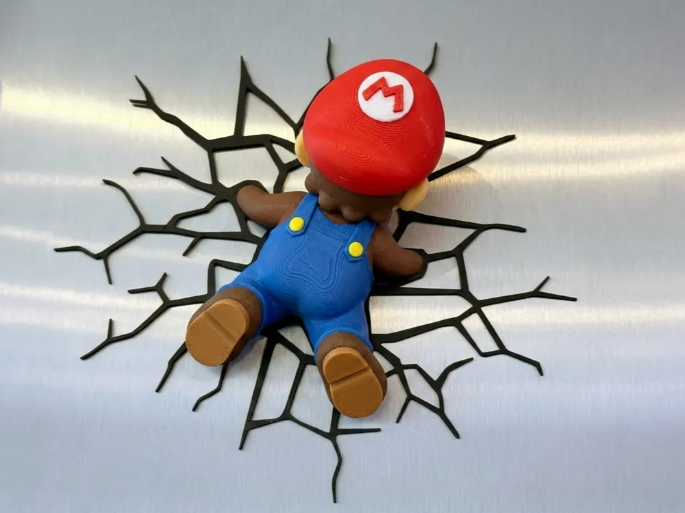 Mario Bros Splat 3D Fridge Magnet Wall Decor - Free 3D Print Model ...