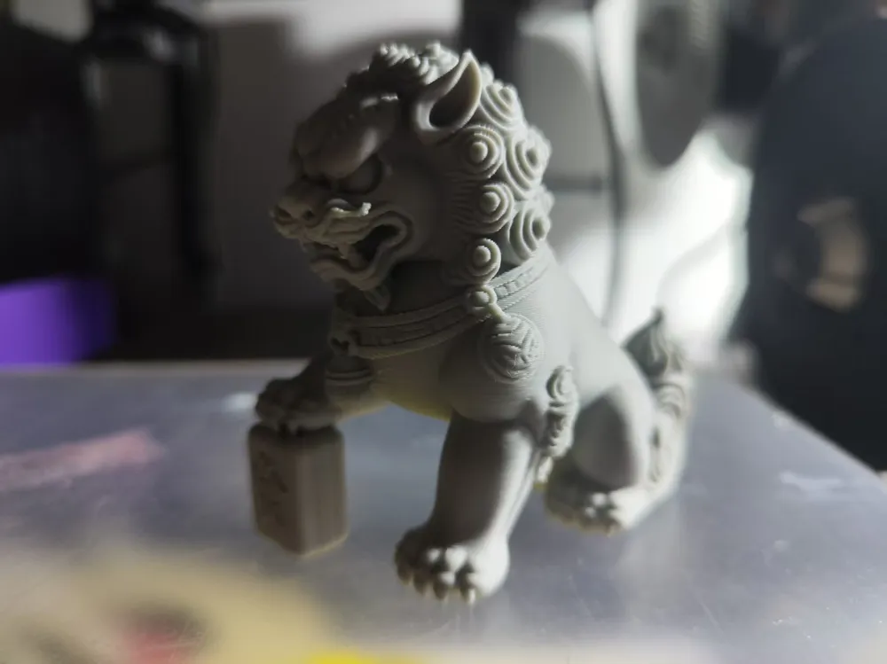stone lion on mahjong tiles by BennyJinn MakerWorld: Download Free 3D ...