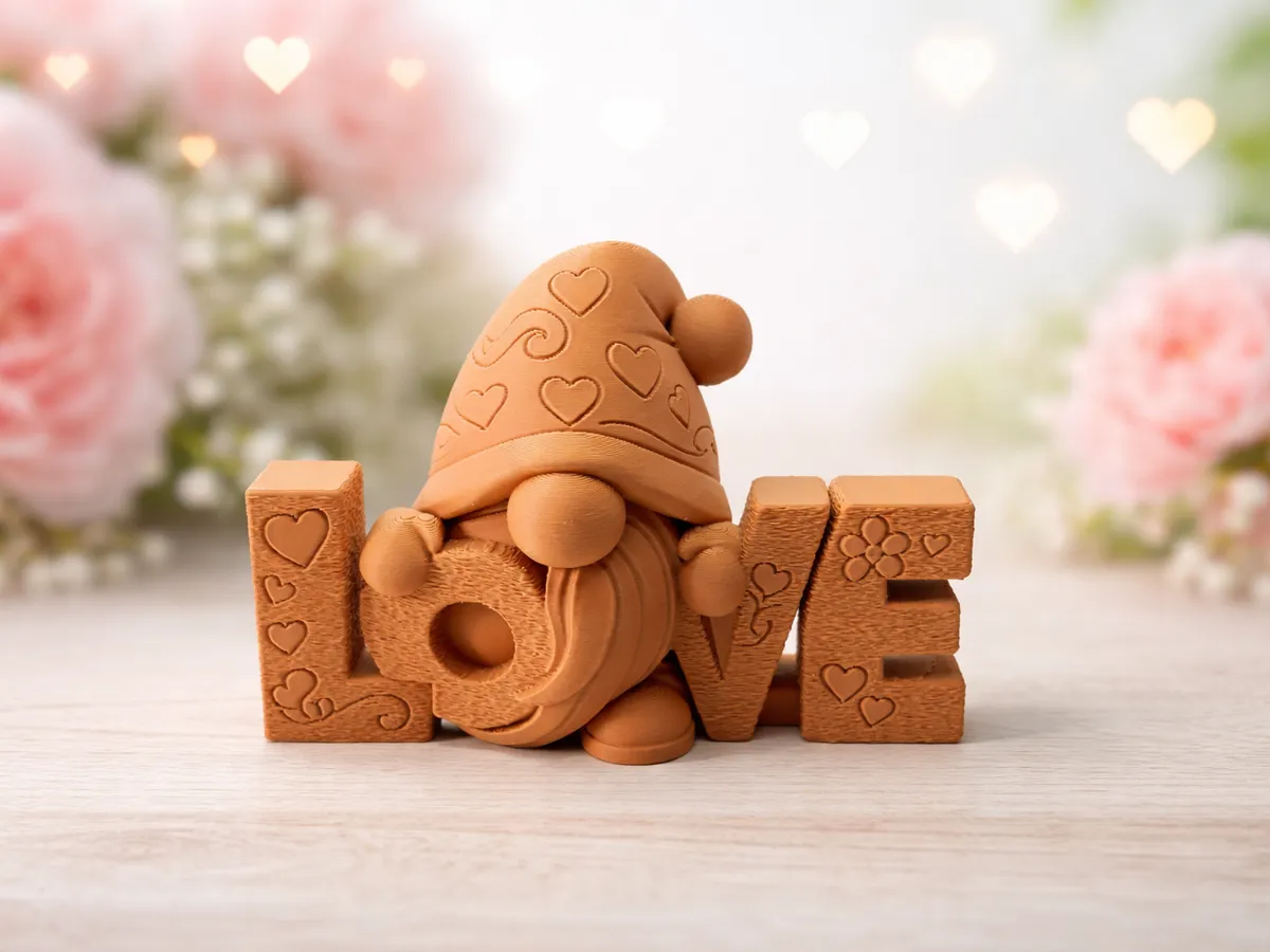 Figura decorativa Gnomo Corazón LOVE - Modelo de impresión 3D gratuito ...