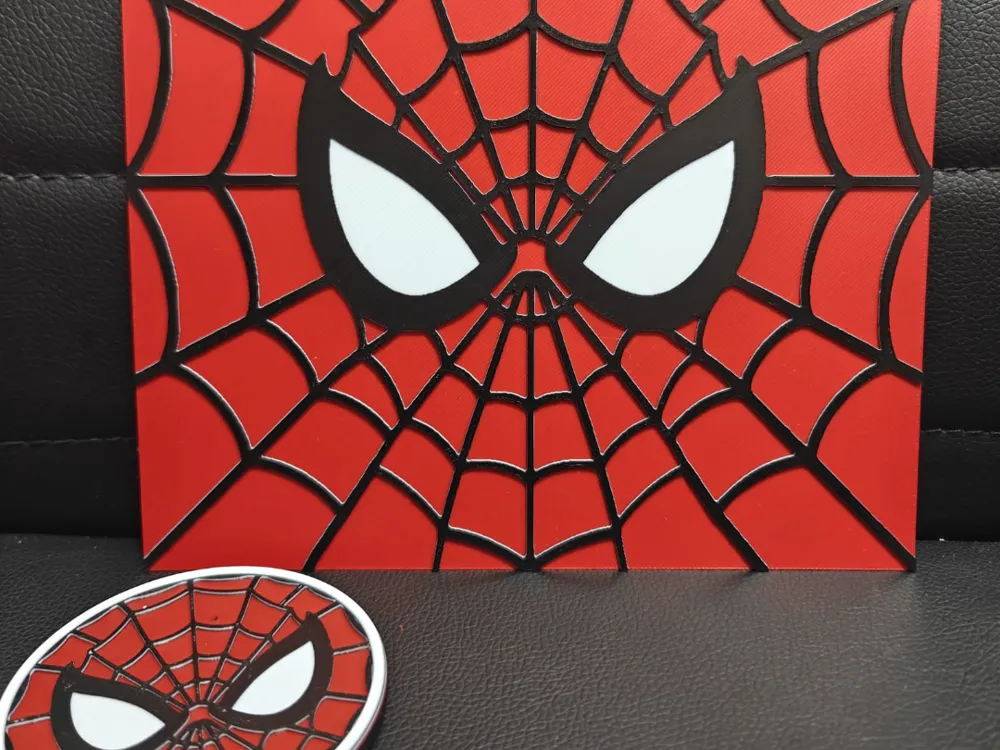 Spider-Man Spiderweb set with Coaster - Free 3D Print Model - MakerWorld