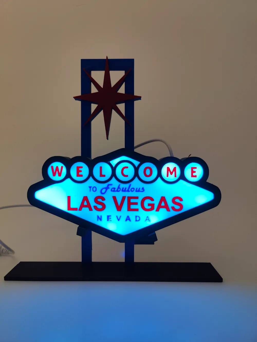 Welcome to Las Vegas sign Star stand by lvmx699 - MakerWorld