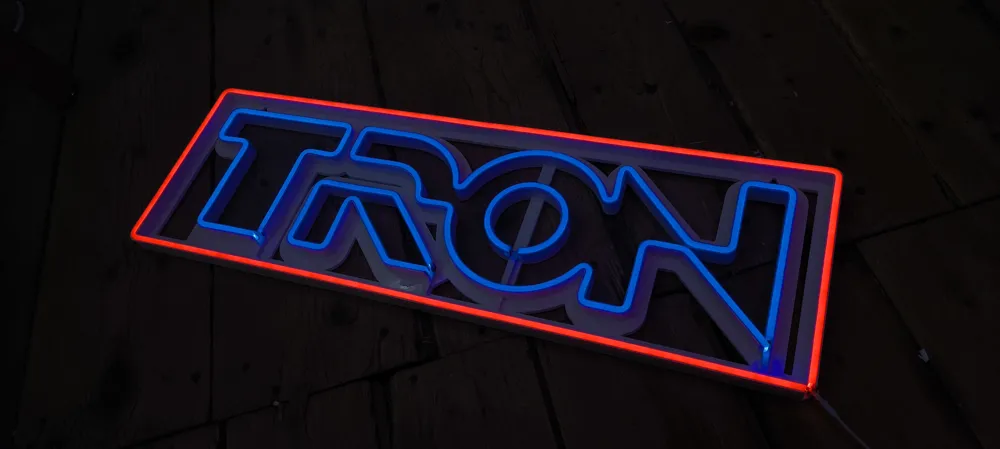 TRON 1982 Neon Sign - Free 3D Print Model - MakerWorld