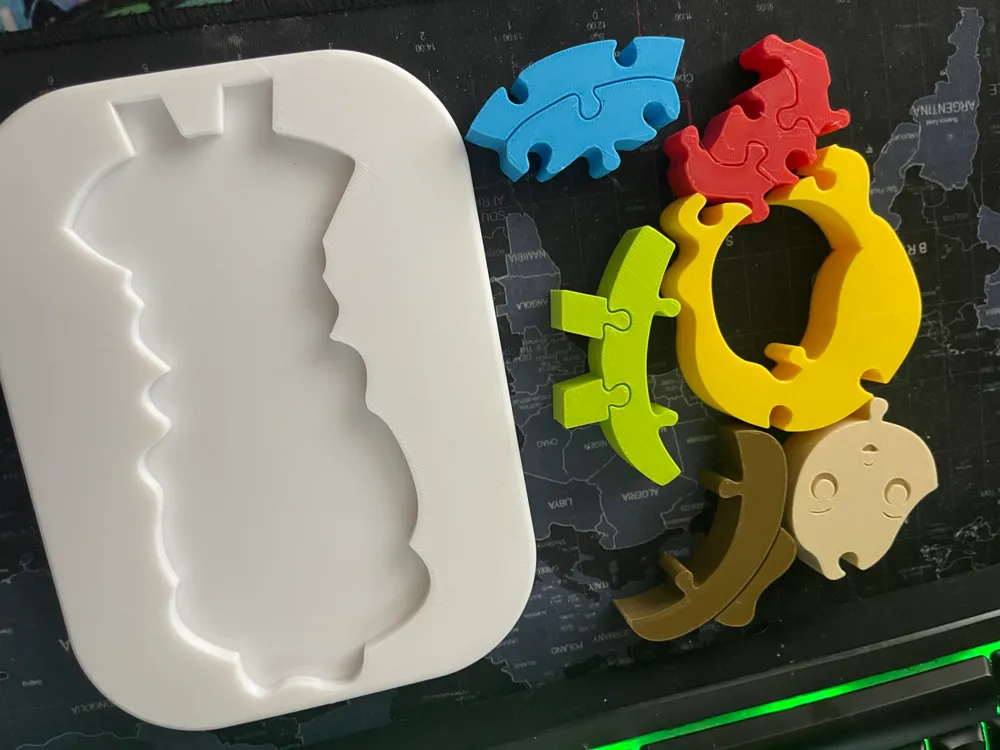 Girl with Hat - insert puzzle for kids - 6 parts by intommy - MakerWorld