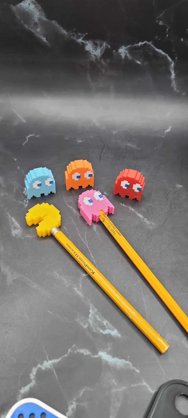 Pacman Pencil Topper by KenPrint3D - MakerWorld