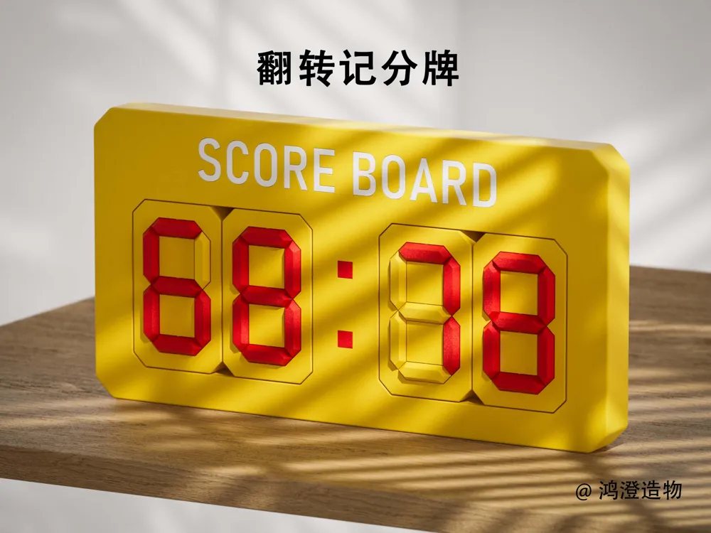 Flip Scoreboard by 鸿城造物 MakerWorld: Download Free 3D Models