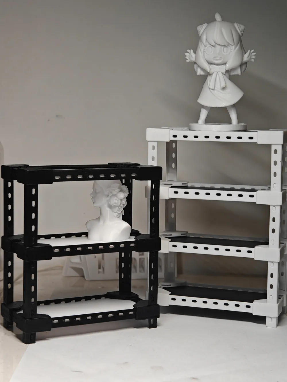 Angle Steel Shelf (Manual Assembly) Gypsum Head Figure Display/Storage ...