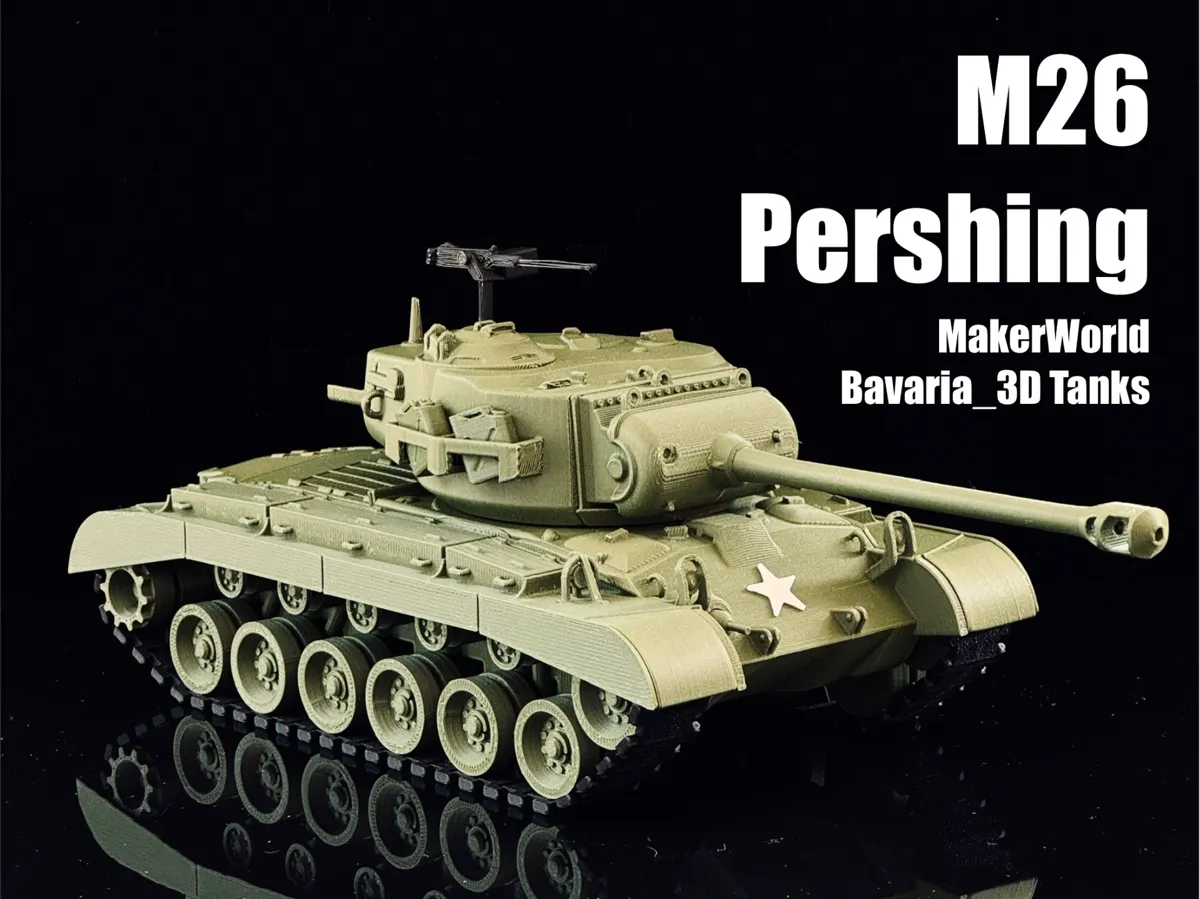 M26 Pershing Tank United States Army 1/35 Scale - Free 3D Print Model ...