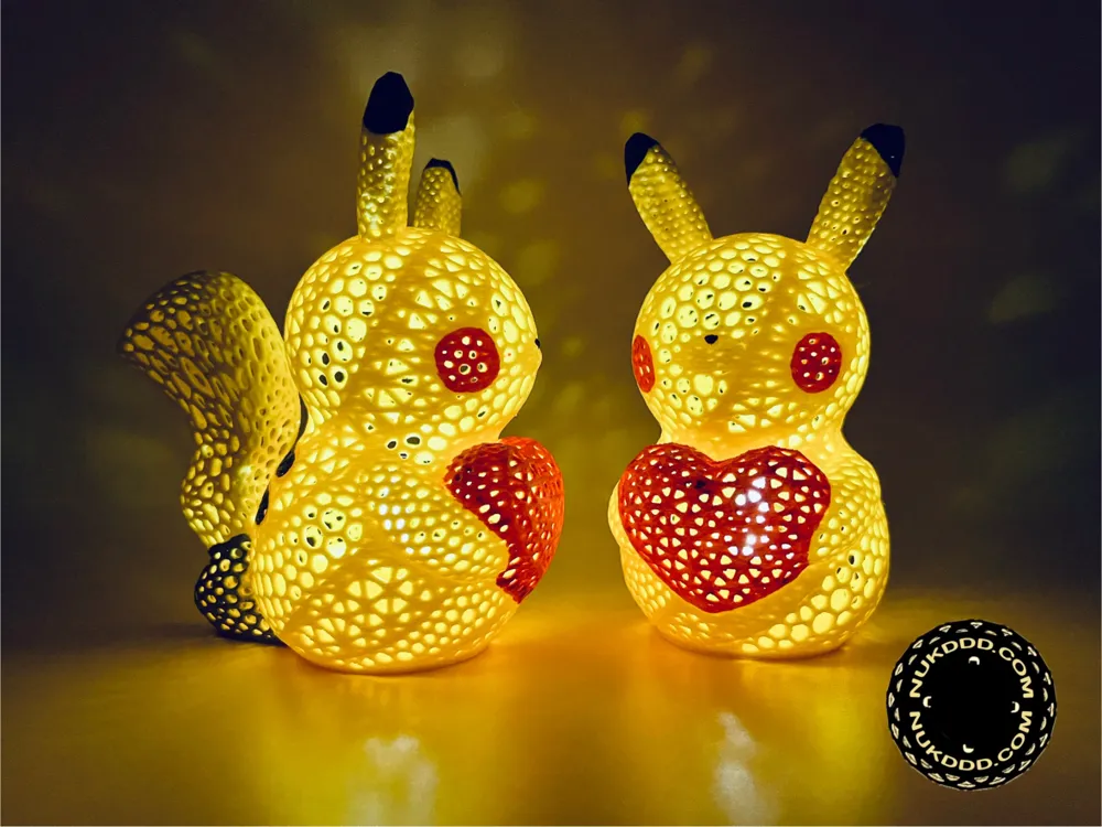 Pikachu Love Lamp by NUKDDD MakerWorld: Download Free 3D Models