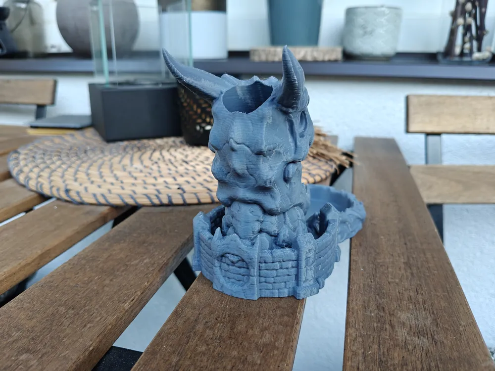 Dragon Skull Dice Tower - Free 3D Print Model - MakerWorld