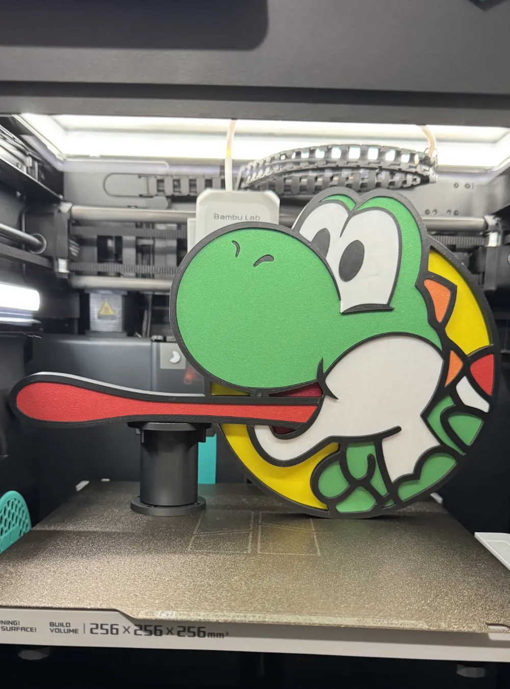 Yoshi (NO AMS) Wall Art - Free 3D Print Model - MakerWorld
