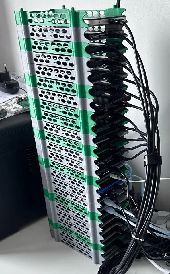 Stackable Racks for Phones/Mining Remixed by Kat - MakerWorld