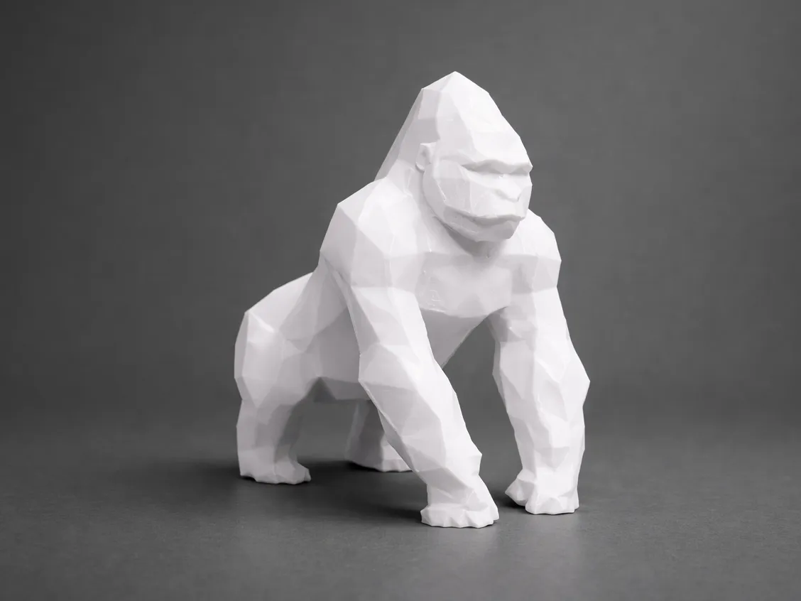 Gorilla - Low Poly - Animal - Free 3D Print Model - MakerWorld